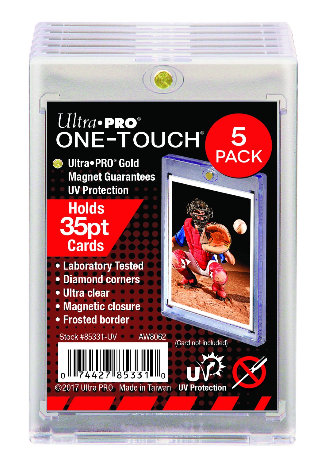 UP One Touch Card Holder 35 Pt 5 Pack Plastikk sten Boxen up-one-touch-card-holder-35-pt-5-pack-plastikk-sten-boxen
